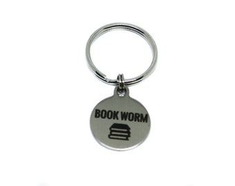Book Worm Key Chain - Etsy