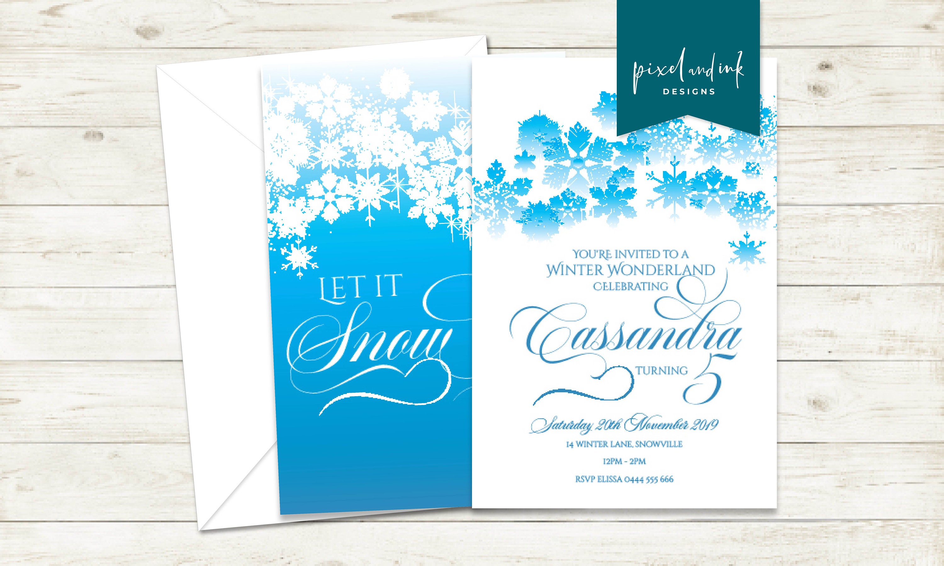 Frozen 'let It Snow' - Birthday Invitation - Etsy