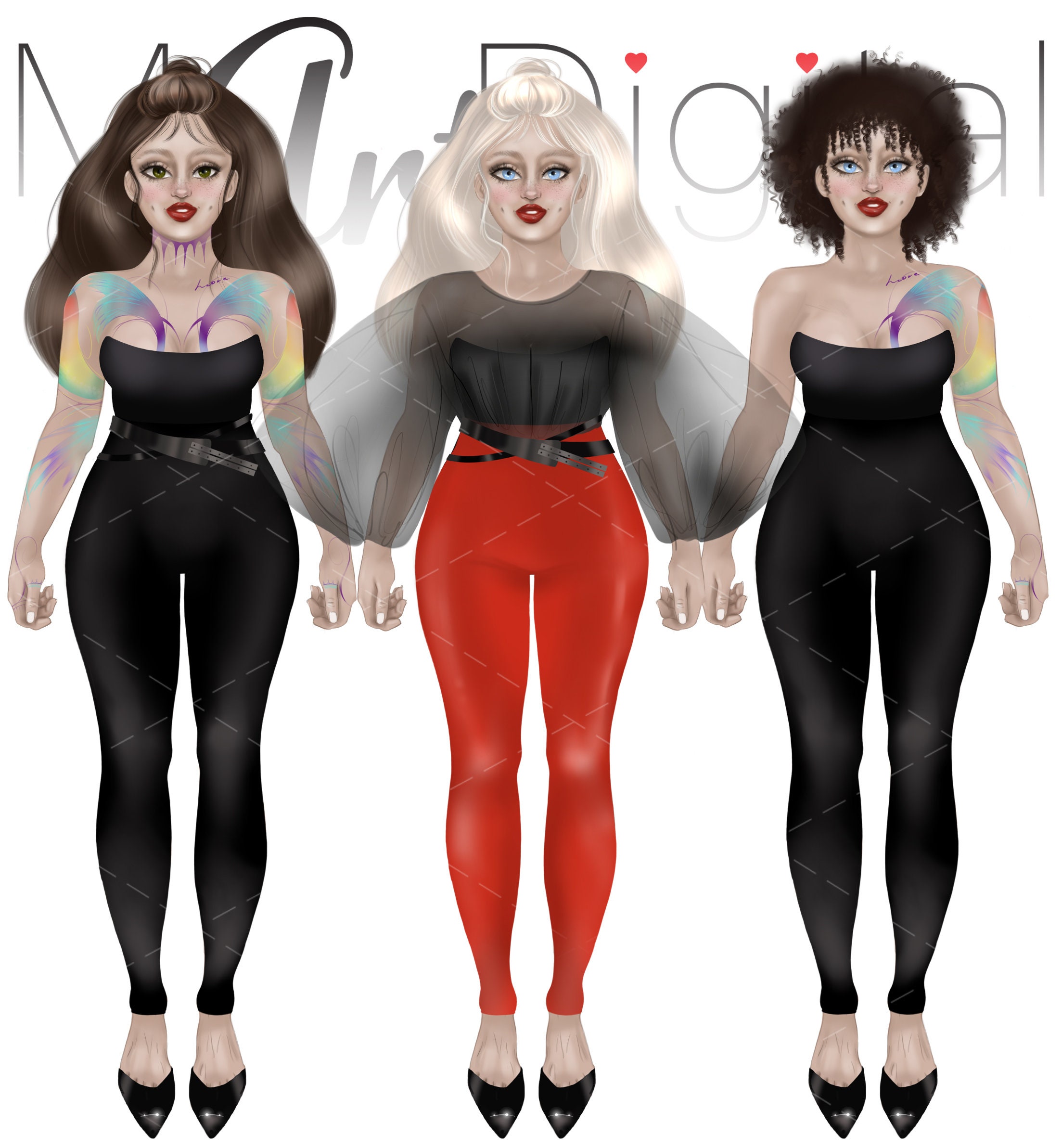 Customized Girl Model Clipart.plus Size Model Png.printable Paper Doll ...