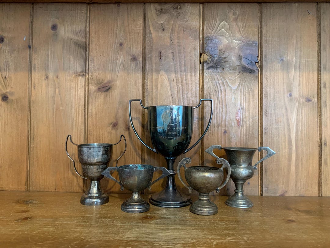 5 Vintage Trophies (60) Silver Plate Trophies, Trophy, Trophies ...