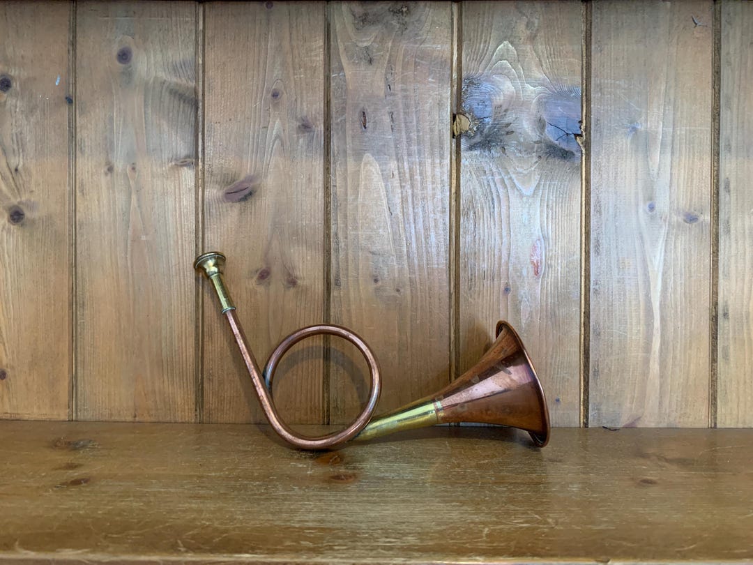 Antique English Copper & Brass Hunting Horn - Etsy