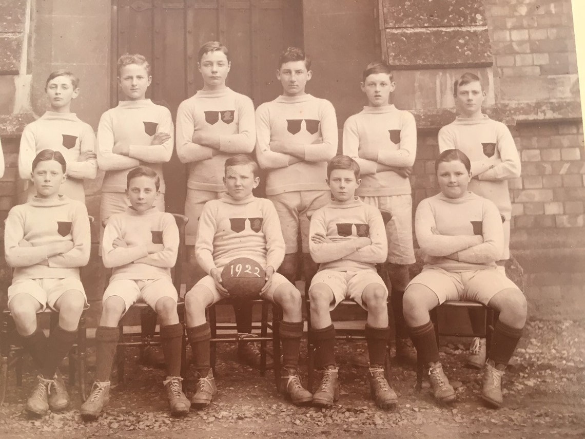 1922 Large English Vintage School Football Soccer Photo - Etsy