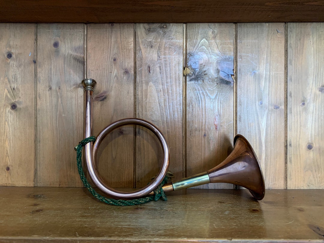 Antique English Copper & Brass Hunting Horn - Etsy