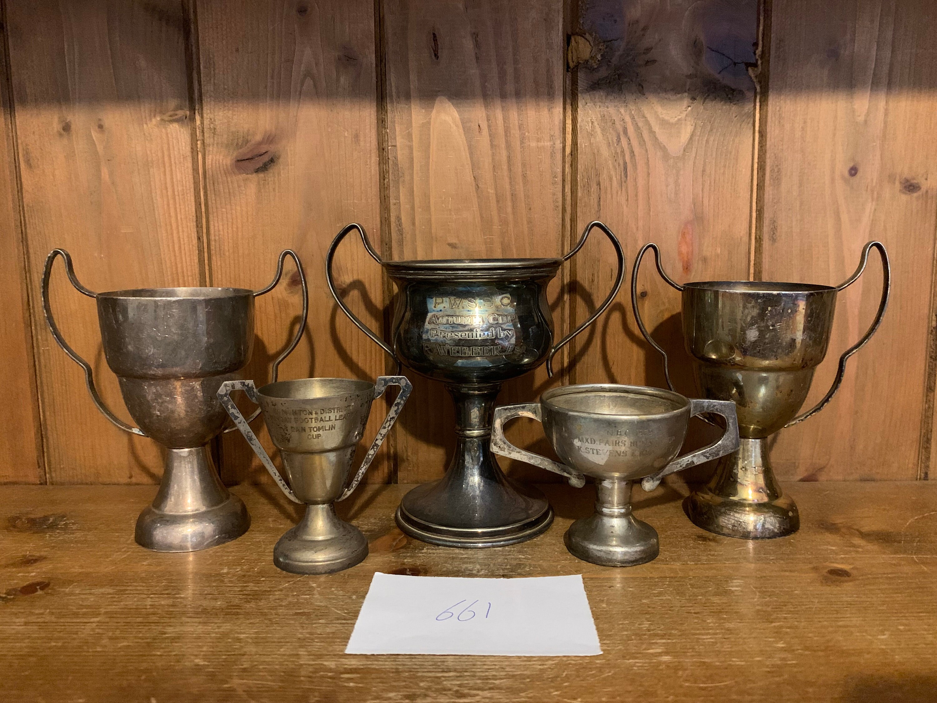 Vintage Collection of 5 Silver Plate Trophies, Trophy, Trophies ...