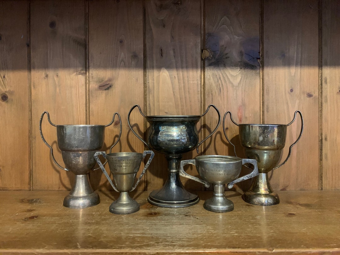 Vintage Collection of 5 Silver Plate Trophies, Trophy, Trophies ...