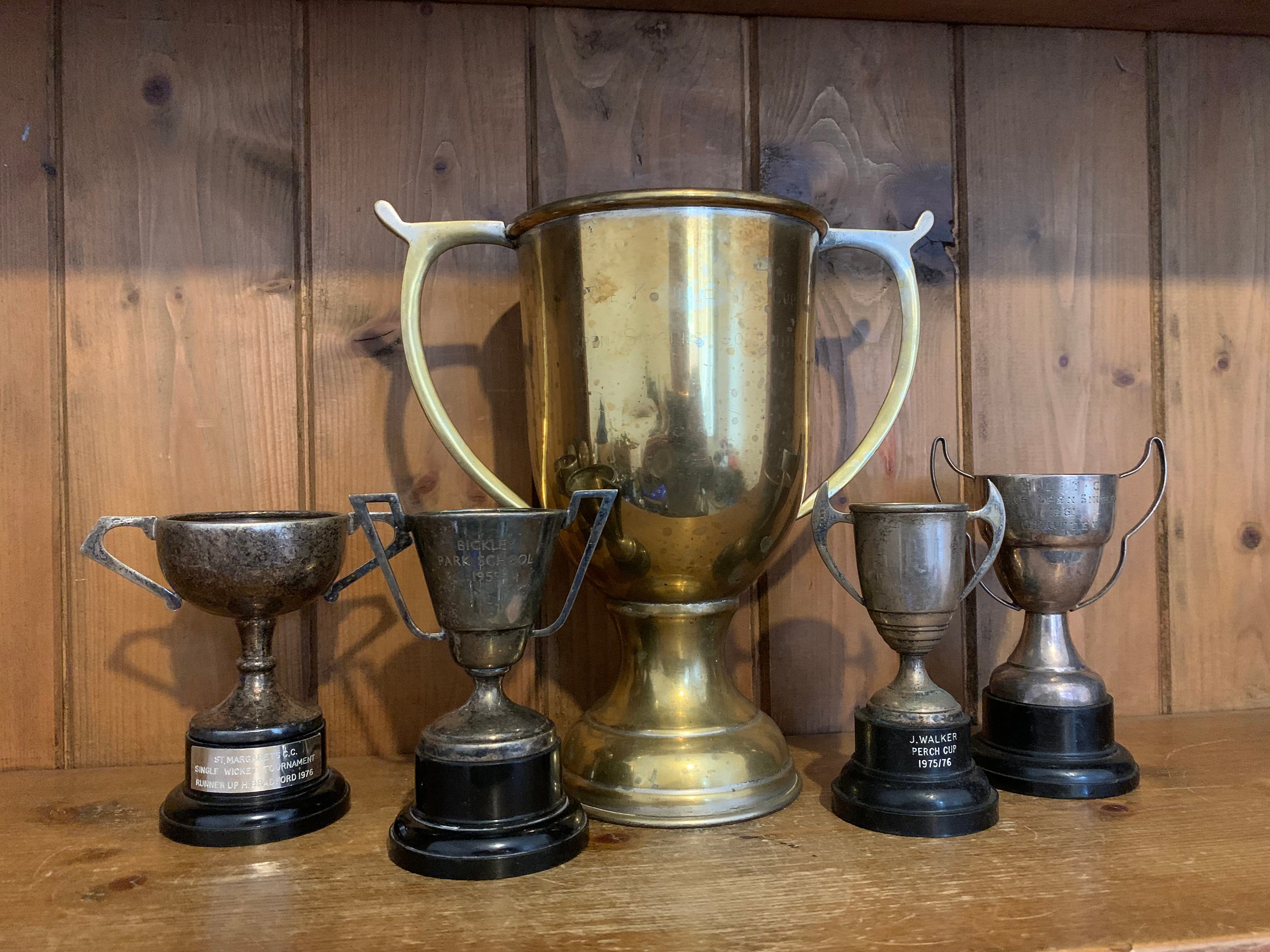 Vintage Collection of 5 Silver Plate Trophies, Trophy, Trophies ...