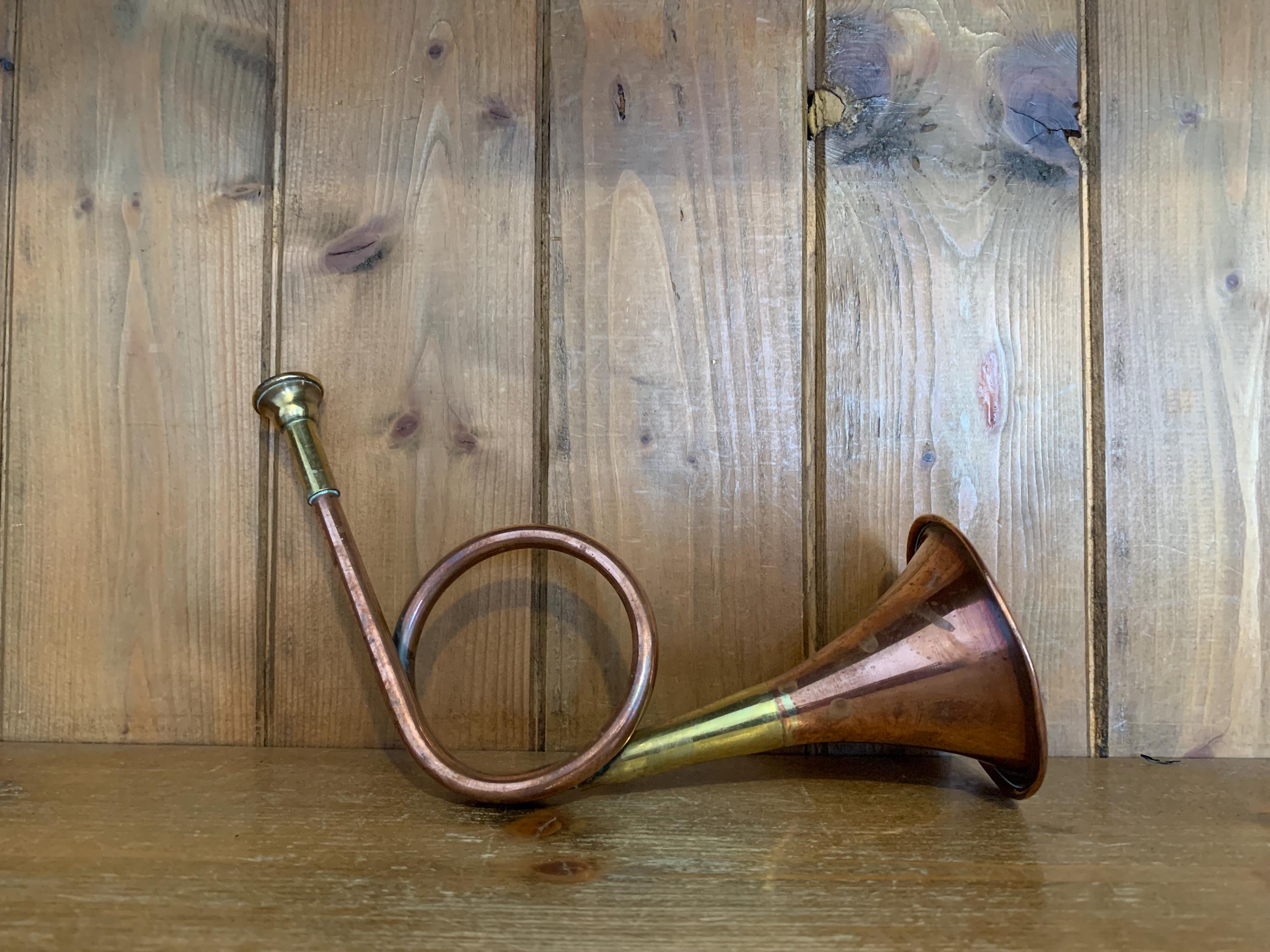Antique English Copper & Brass Hunting Horn - Etsy