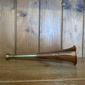 Antique English Copper & Brass Hunting Horn, Copper, Horn, Hunting Horn ...