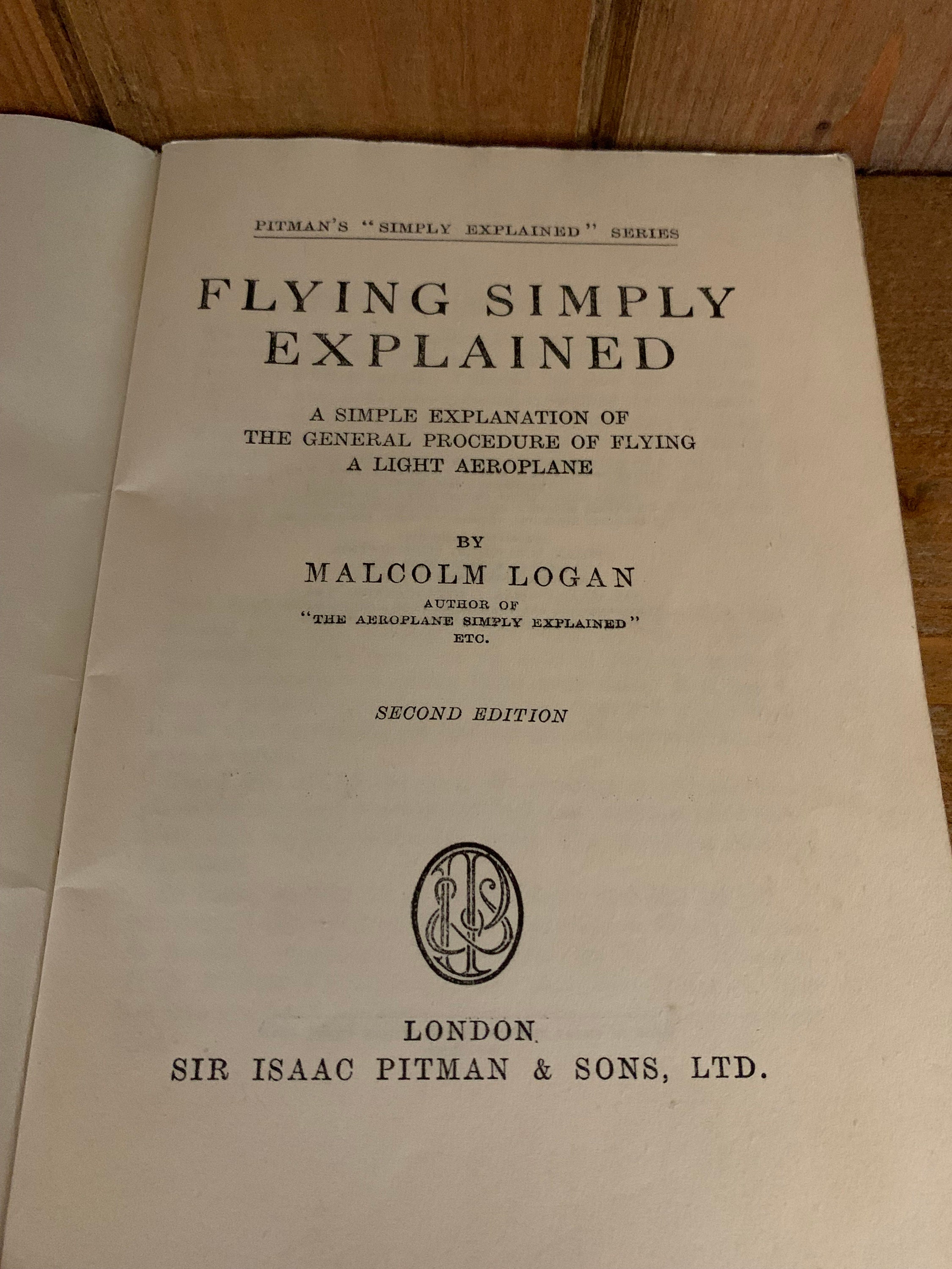 Vintage Flying Simply Explained Aeroplane Paperback Book, Aeroplane ...