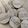 Snarky Email Sign-offs - 30 Wood Tokens in an Organza Bag - Funny ...