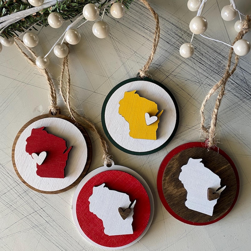 Wisconsin Ornament - Etsy