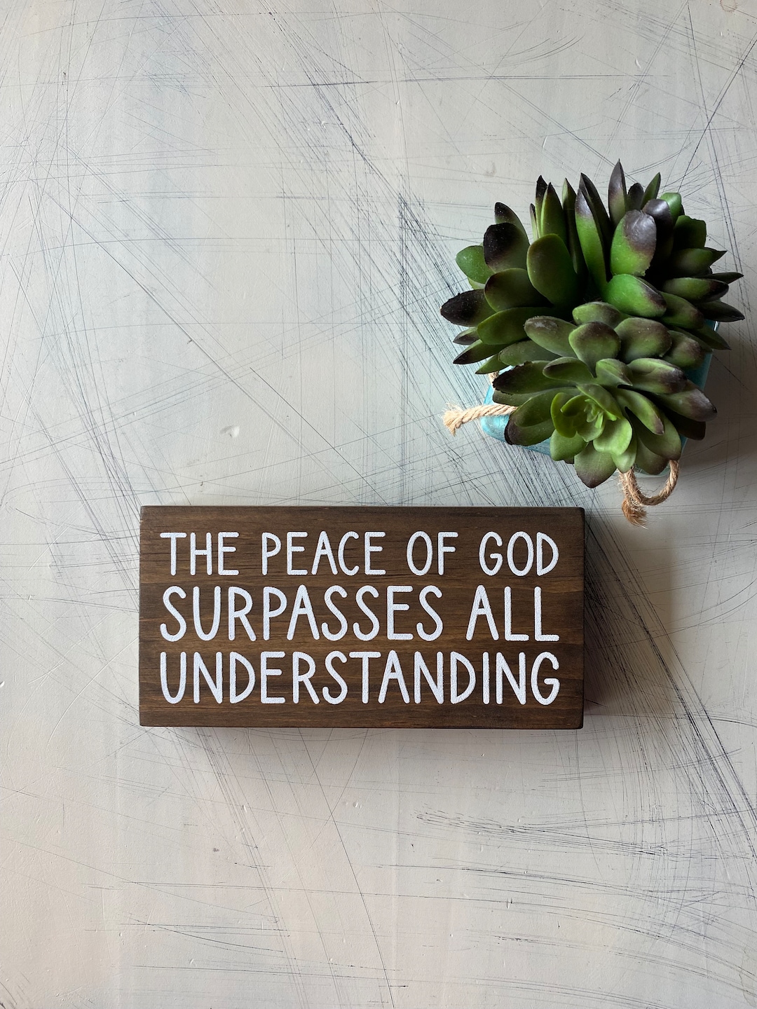 The Peace of God Surpasses All Understanding - Handmade Mini Wood Sign ...