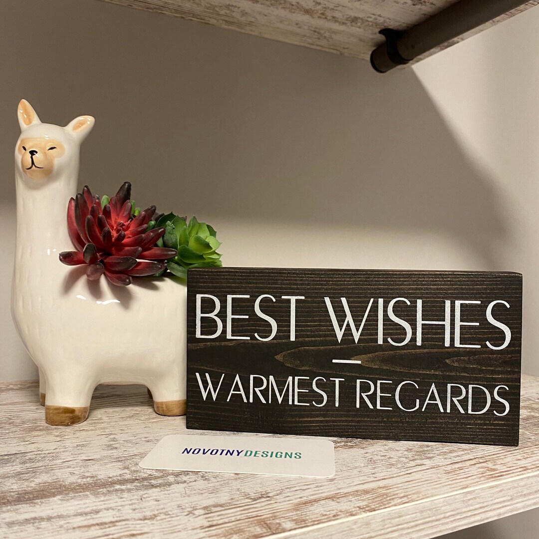 Best Wishes Warmest Regards Schitts Creek Wood Mini Sign - Etsy