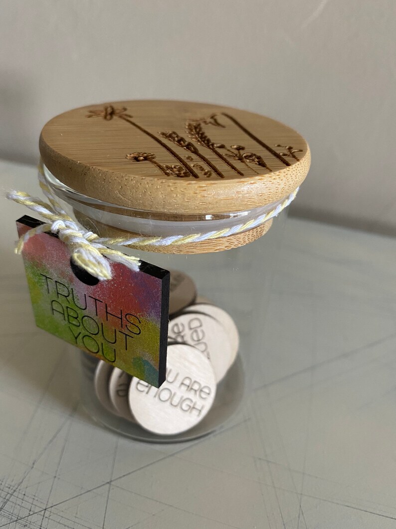 Truths About You Positive Affirmation Token Jar Gift in Your | Etsy