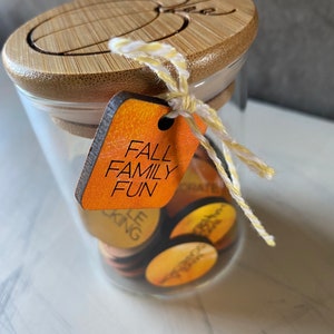 Fall Family Fun - Fall Activity Token Jar - 30 Wood Tokens - Etsy