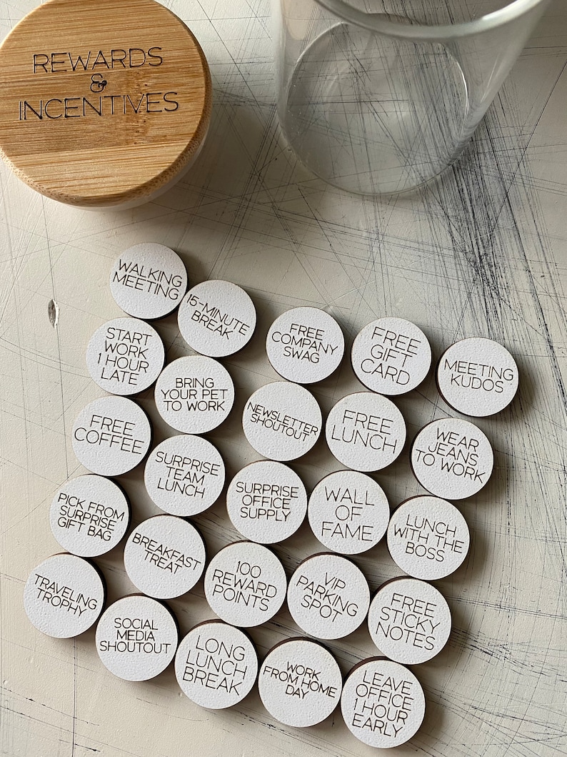 Employee Rewards & Incentives Token Jar Includes 25 Tokens - Etsy