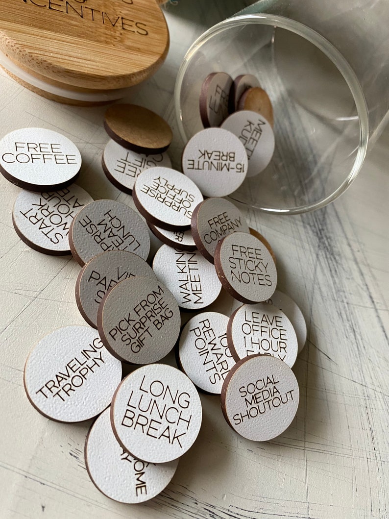 Employee Rewards & Incentives Token Jar Includes 25 Tokens - Etsy