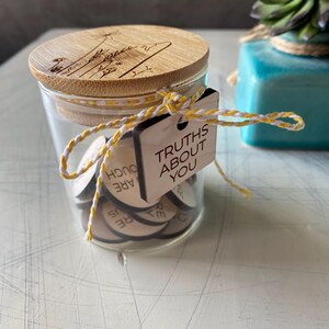 Truths About You - Positive Affirmation Token Jar Gift in Your Choice ...