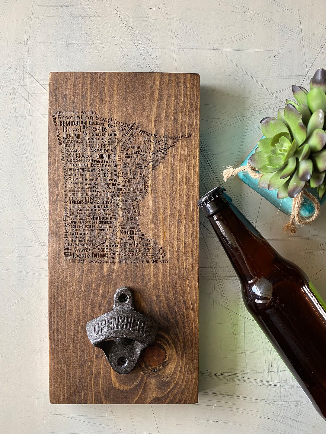 Minnesota Breweries Bottle Opener Wall Sign - Etsy