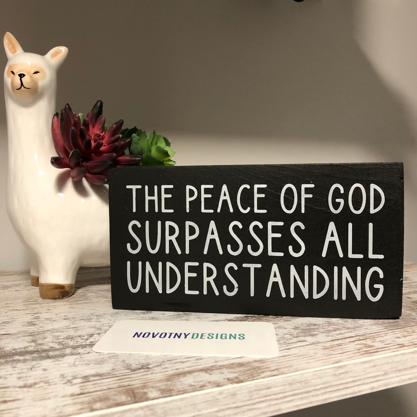 The peace of God surpasses all understanding wood mini sign | Etsy