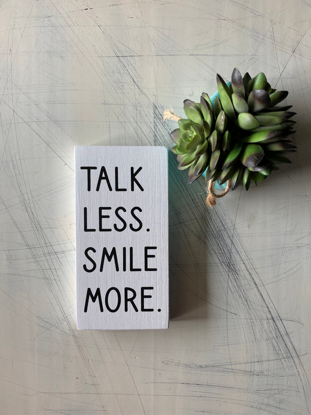 Talk Less. Smile More. - Hamilton - Wood Mini Sign - Etsy