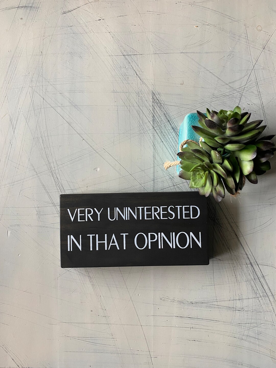 Very Uninterested in That Opinion - Wood Mini Sign - Etsy