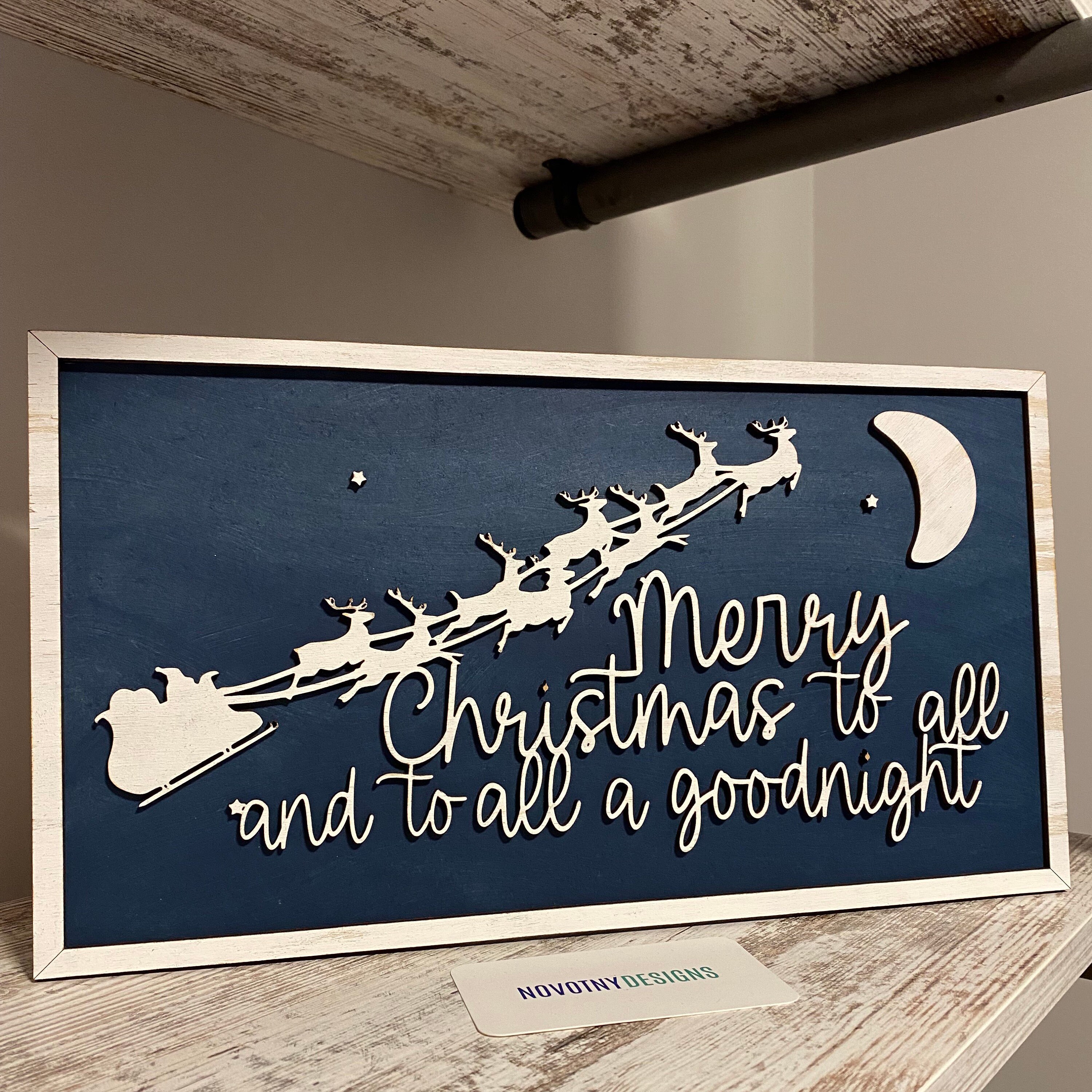 Merry Christmas to All and to All a Goodnight 3D Santa Scene - Etsy
