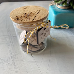 Truths About You - Positive Affirmation Token Jar Gift in Your Choice ...