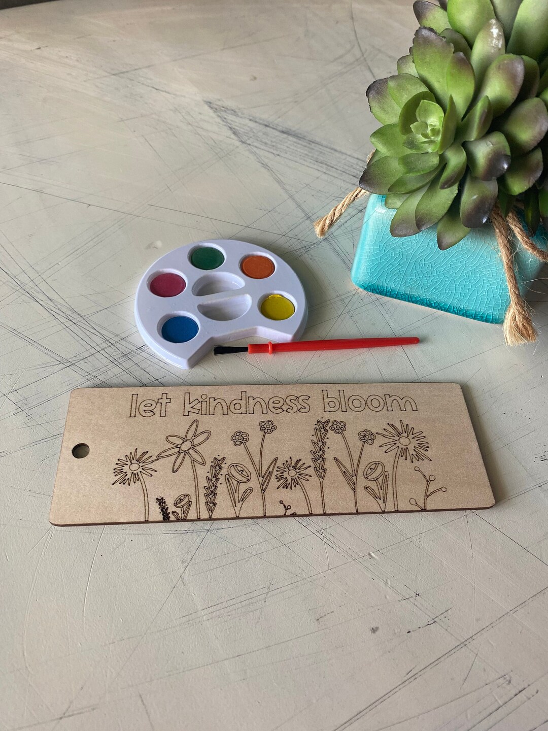 Let Kindness Bloom - Bookmark Craft Kit With Wood Bookmark ...