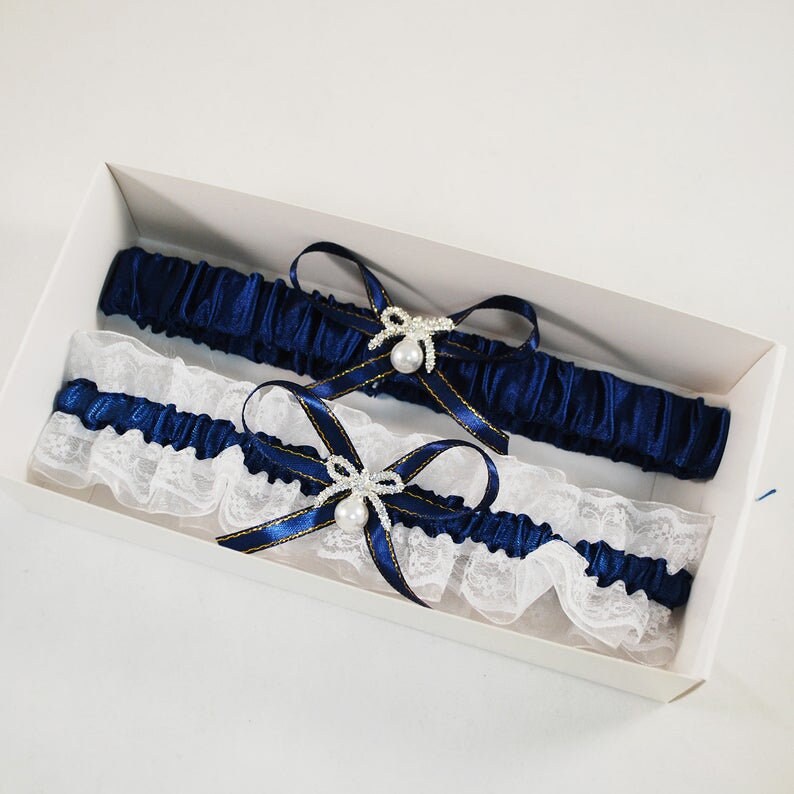 Garters Set Navy Blue for Bride Wedding Lingerie Plus Size - Etsy