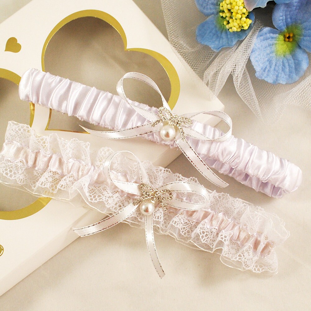 White Garter Set Lace Bridal Garter Accessories for Bride - Etsy