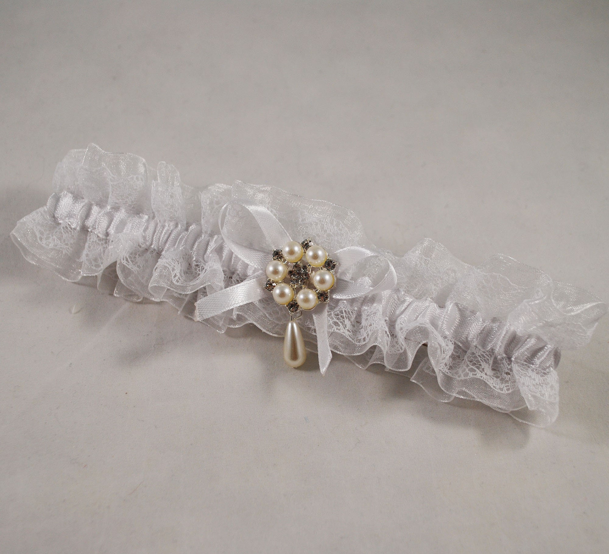Garter for Wedding White, Bridal Leg Garter, Elegant Pearls Garter for ...