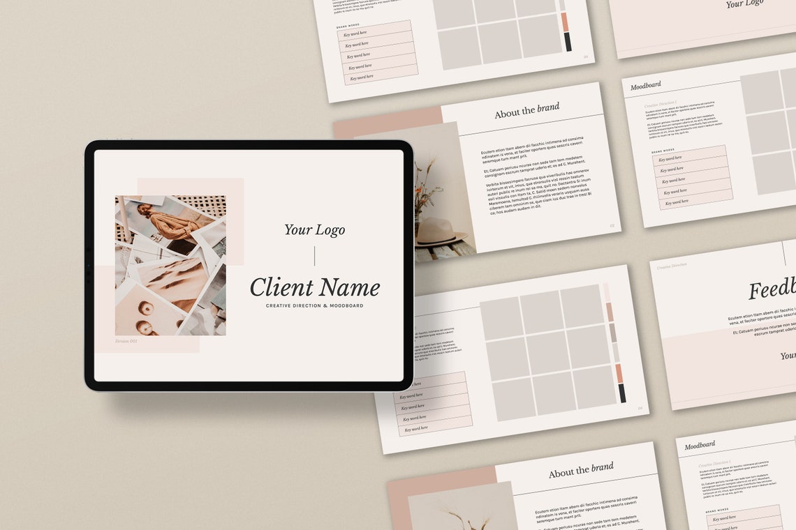 Creative Direction Presentation Template, Moodboard, Brand Direction ...