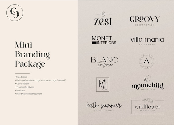 Custom Branding Package Brand Identity Custom Logo Design - Etsy