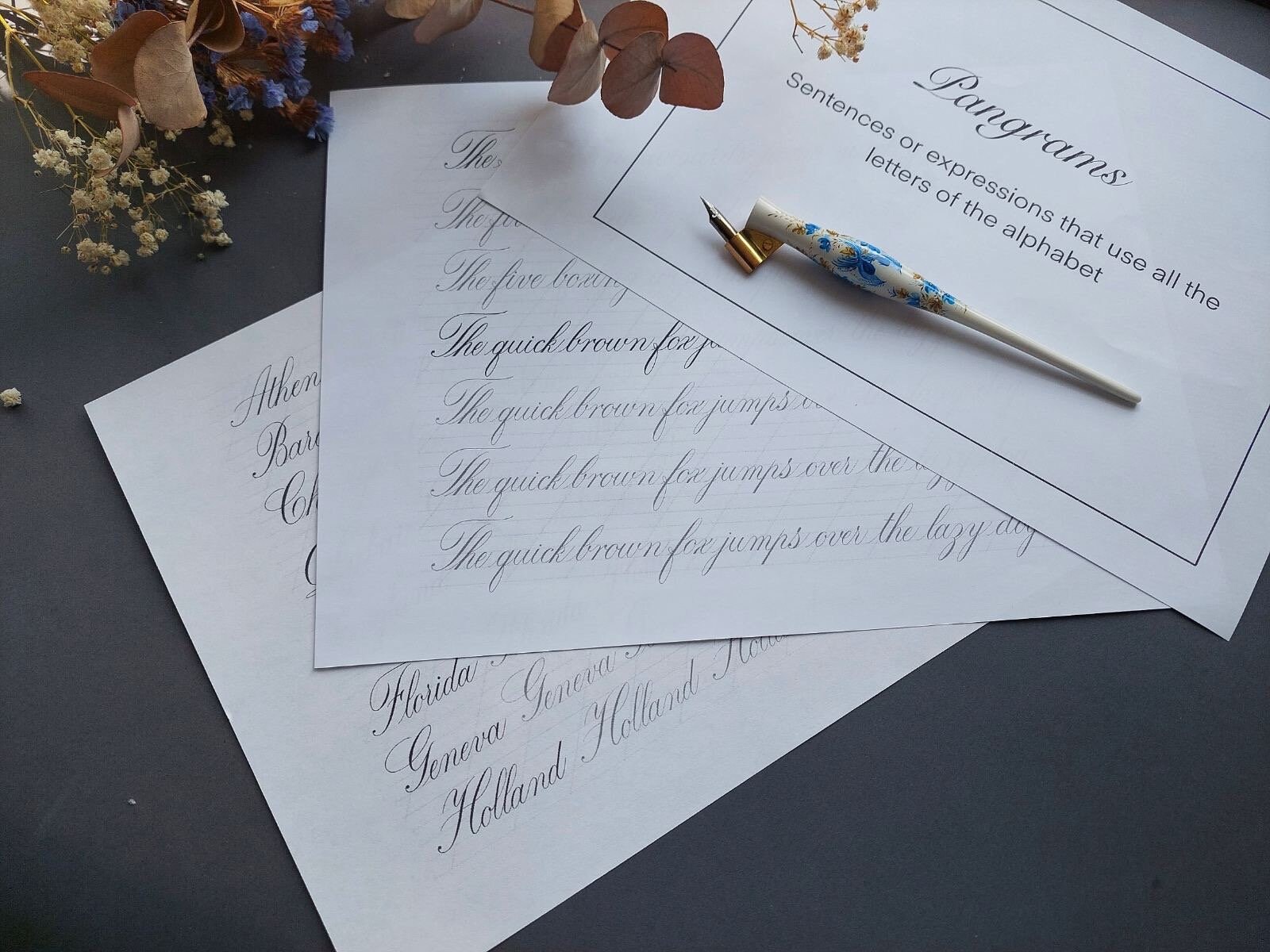 Copperplate Calligraphy Worksheets Calligraphy Practice Sheets ...