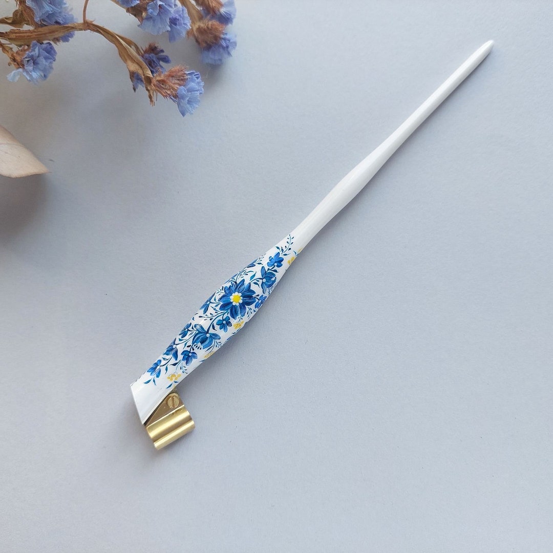 Oblique Calligraphy Pen Holder, Universal Flange, Cute Pen Holder ...