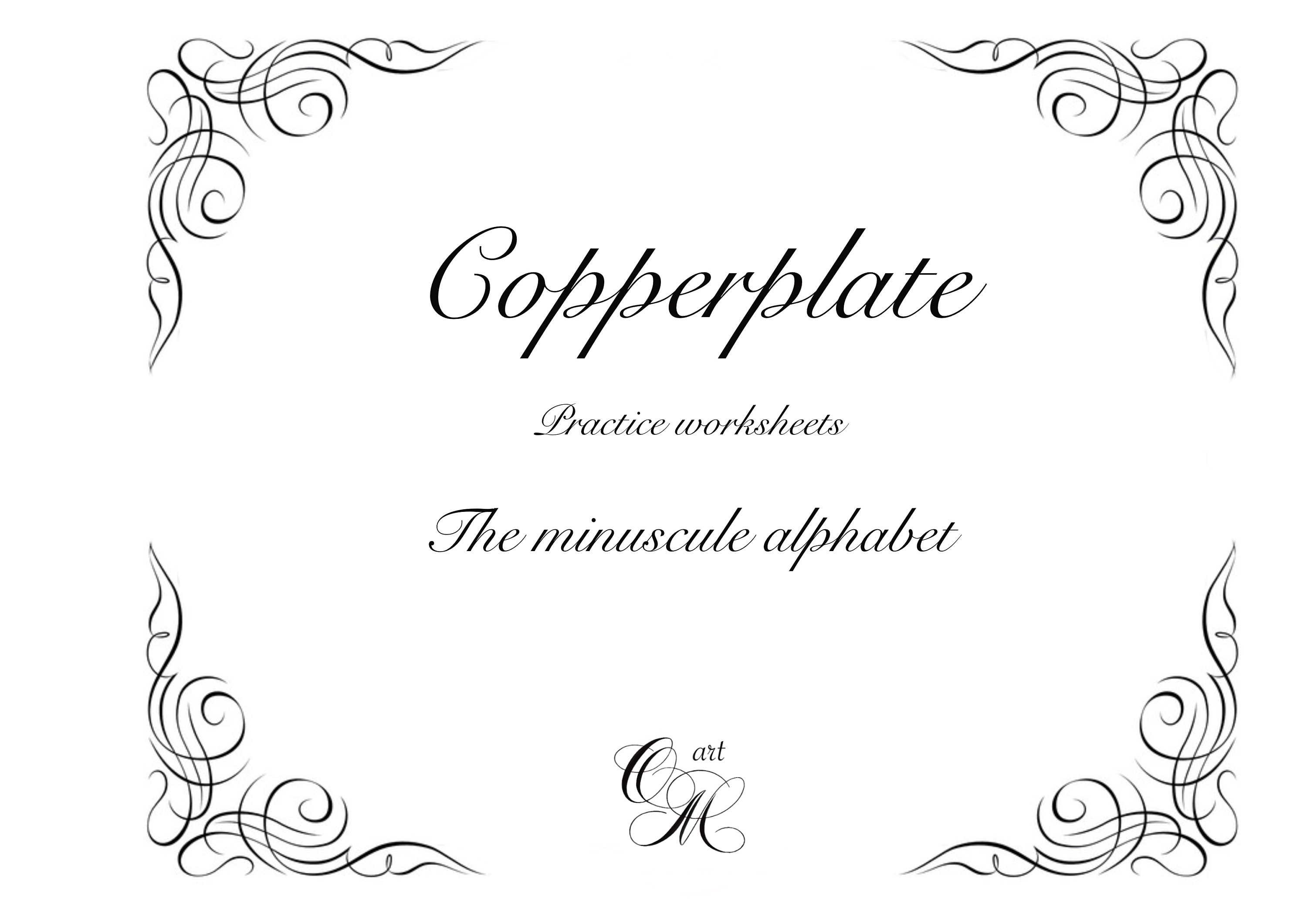 Copperplate Calligraphy Worksheets Calligraphy Practice Sheets ...