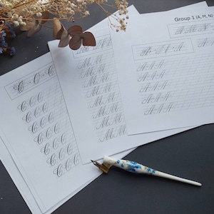 Copperplate Calligraphy Worksheets Calligraphy Practice Sheets ...