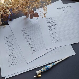 Copperplate Calligraphy Worksheets Calligraphy Practice Sheets ...