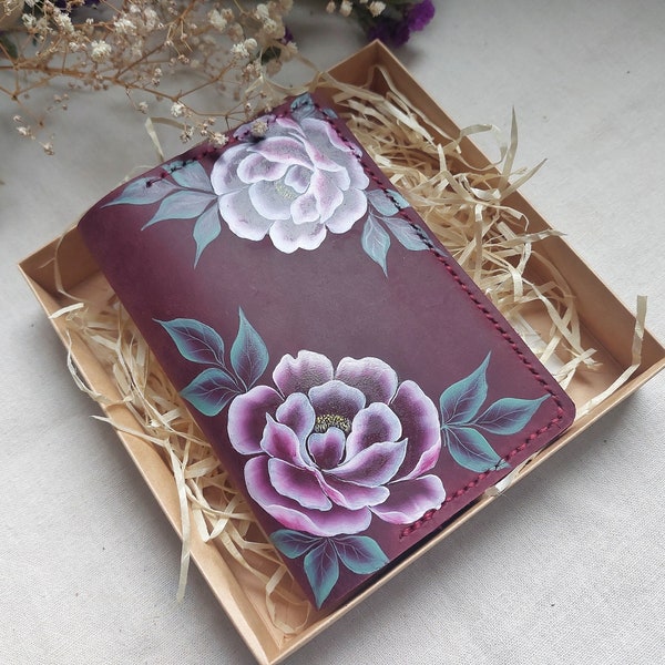 Red Women's Leather Passport Cover - Etsy