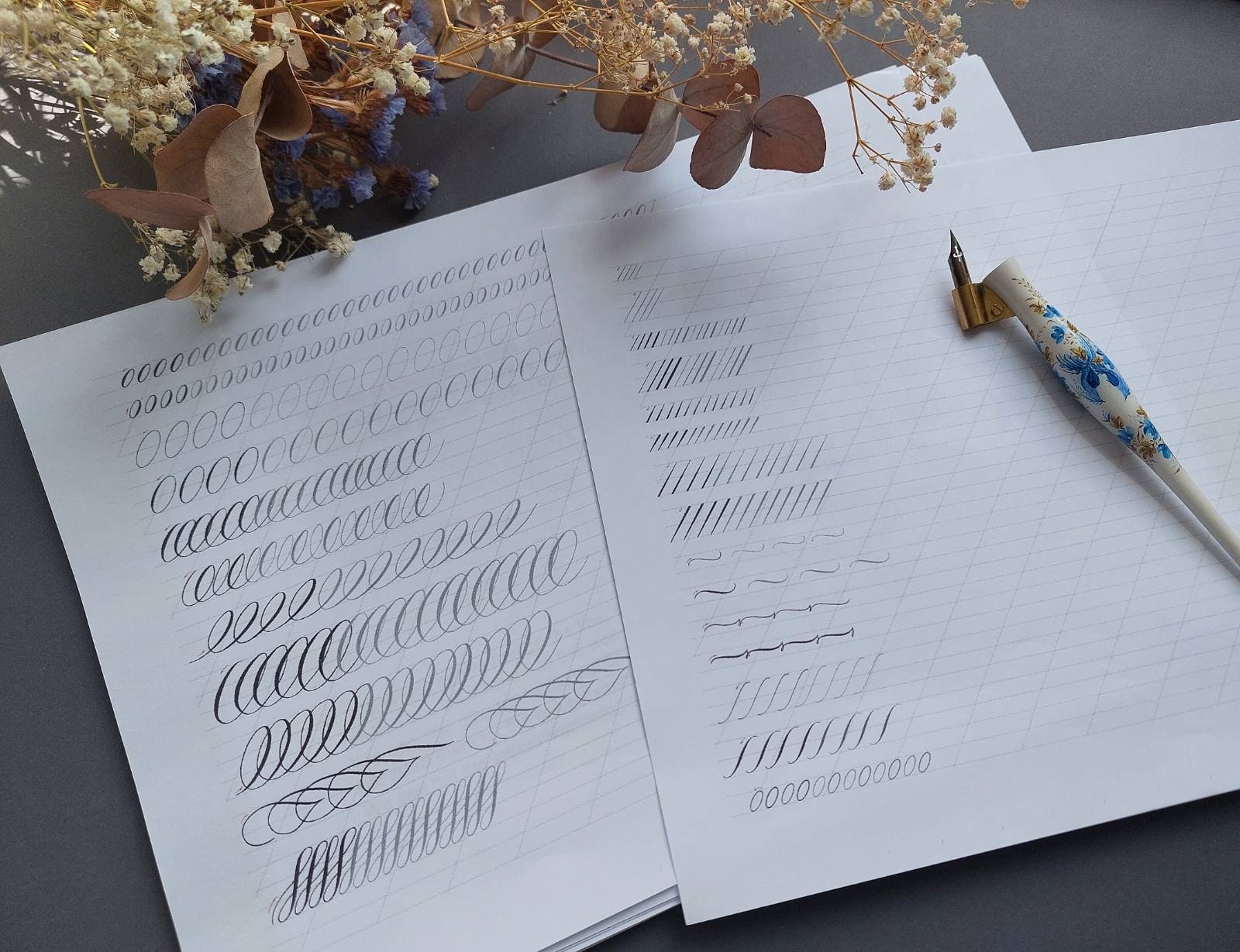 Copperplate Calligraphy Worksheets Calligraphy Practice Sheets ...