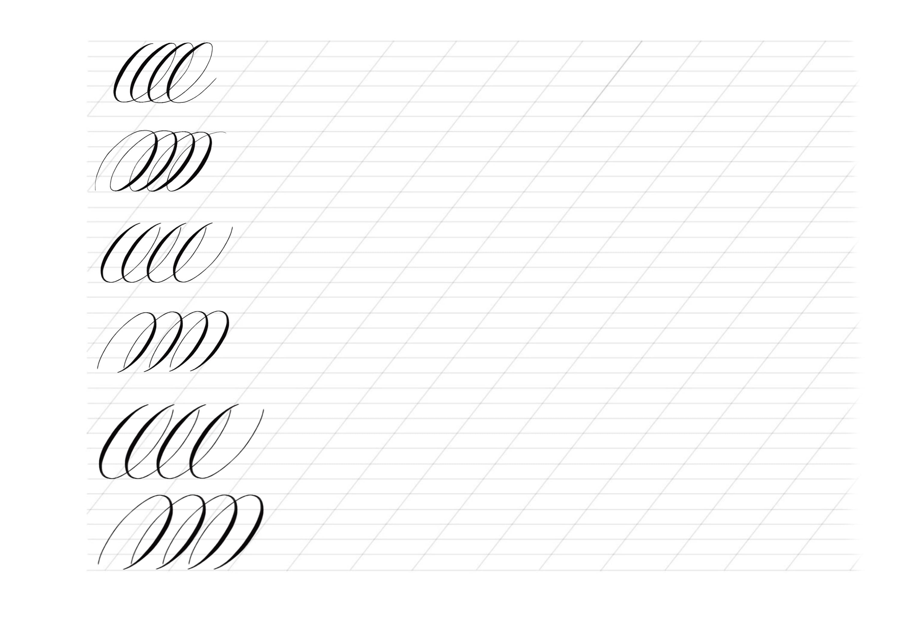 Copperplate Flourish Calligraphy Practice Worksheets: Handwriting Guide ...