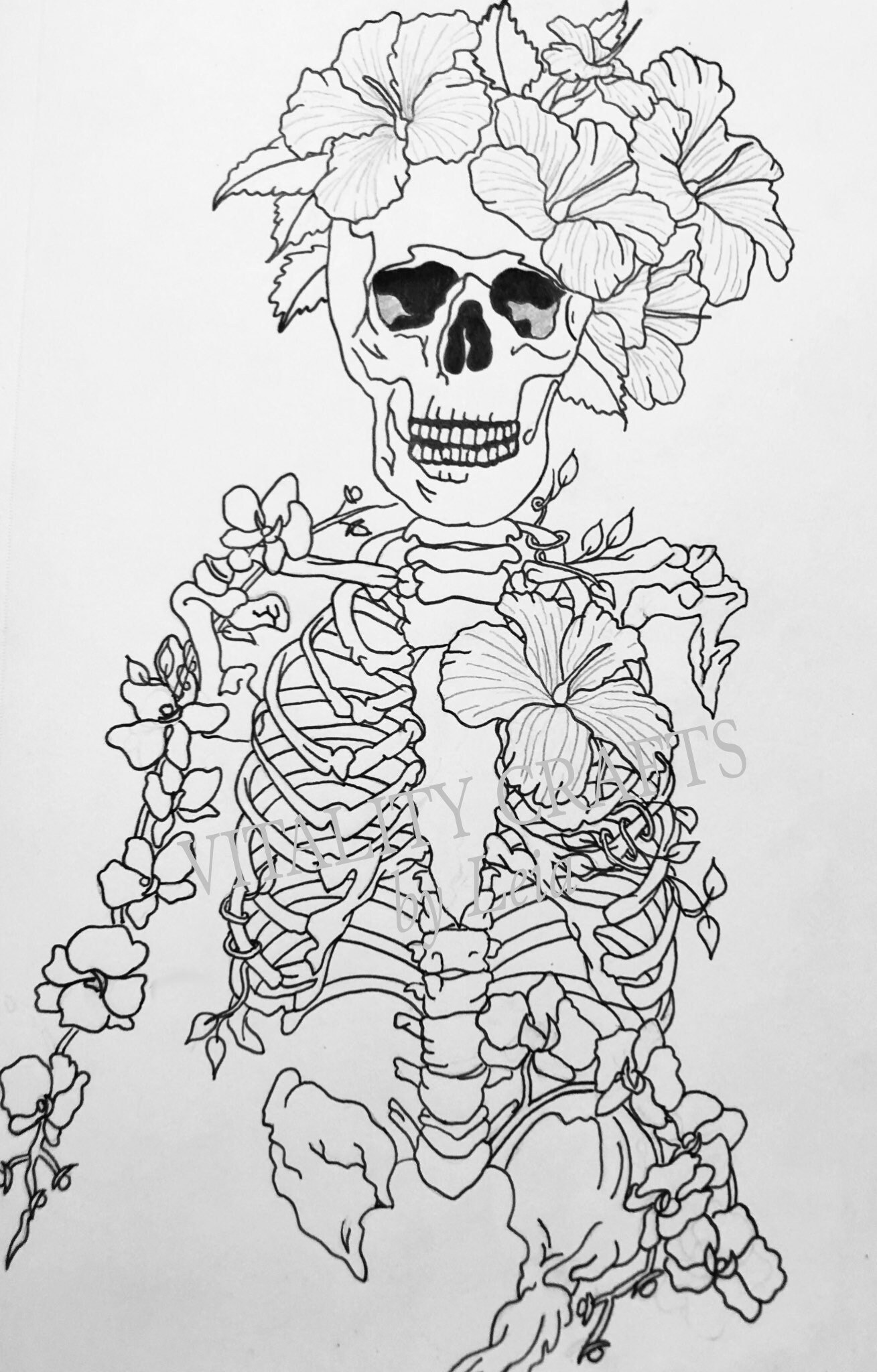 Hawaiian Skeleton - Etsy