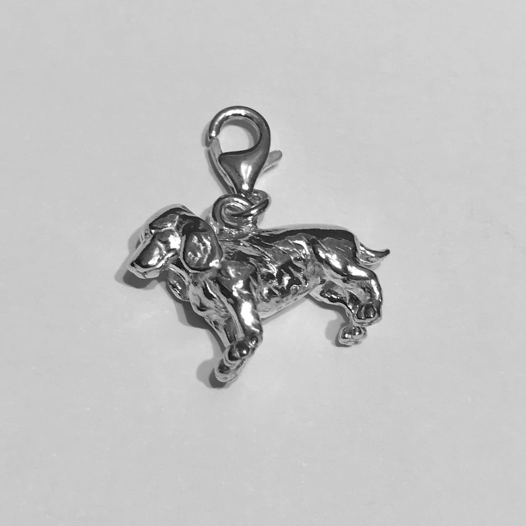 Sterling Silver Cocker Spaniel Dog Charm - Etsy