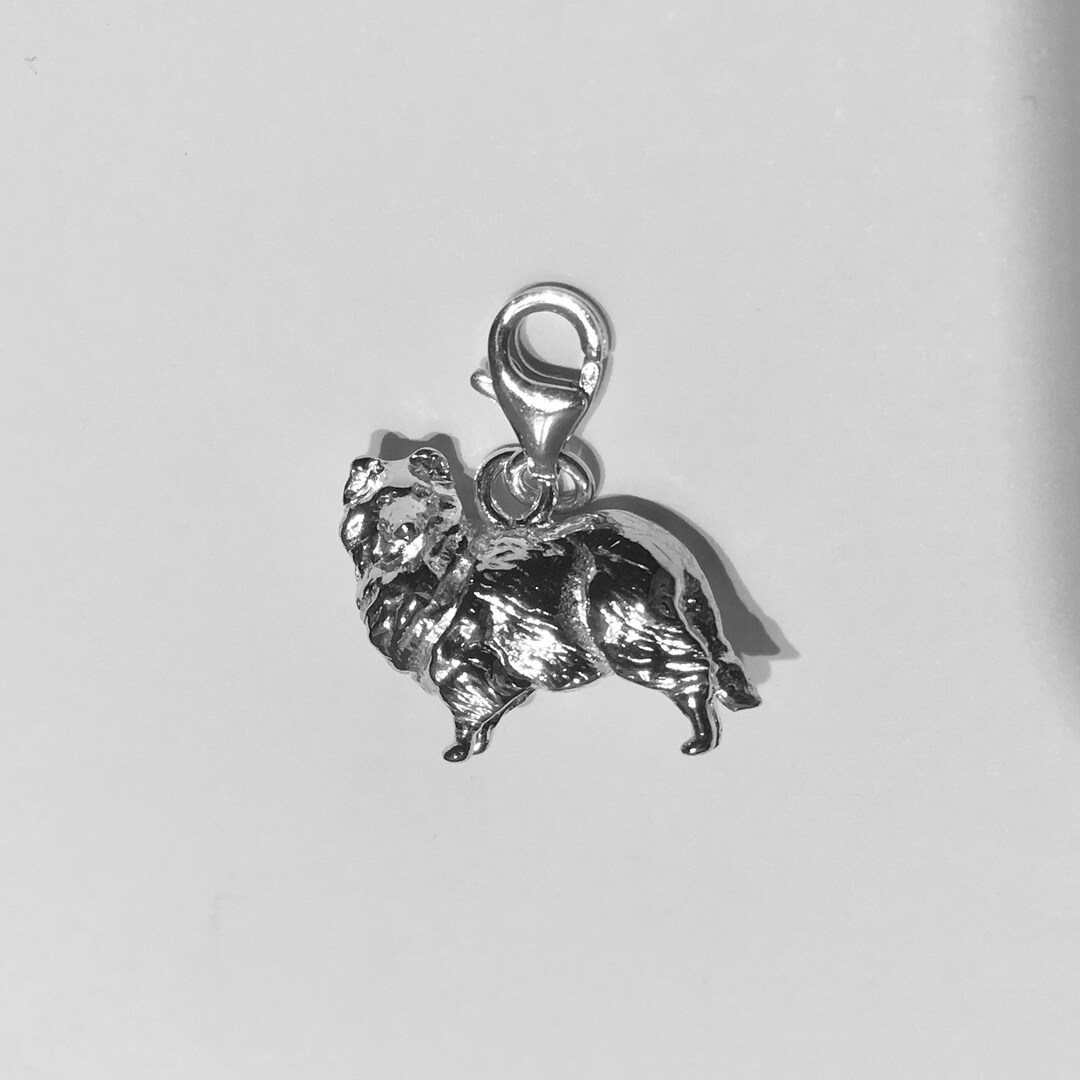 SHETLAND SHEEPDOG CHARM - Sheltie Collie Silver Charm - Etsy