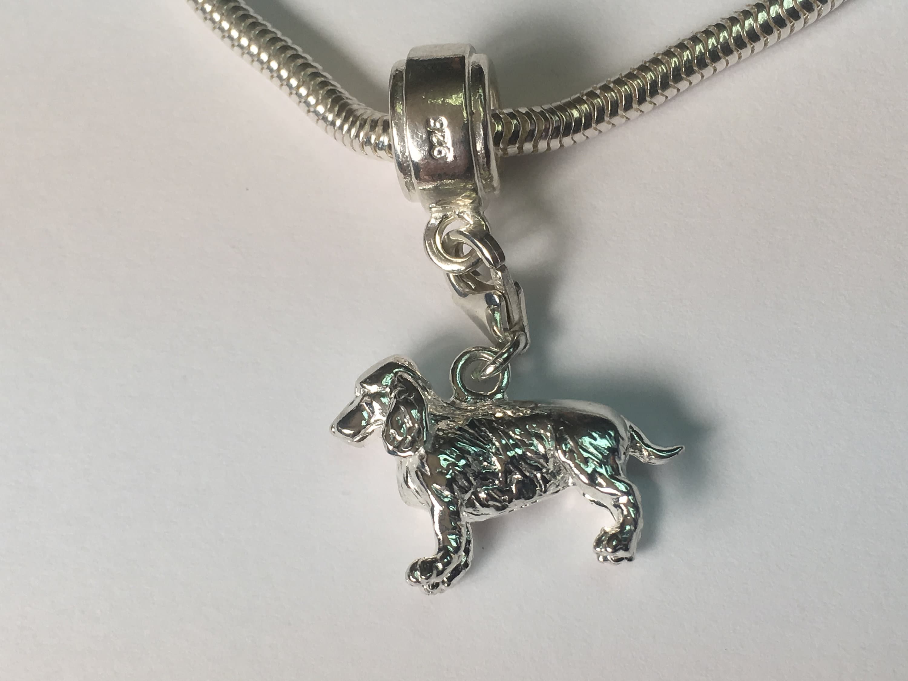 Sterling Silver Cocker Spaniel Dog Charm - Etsy