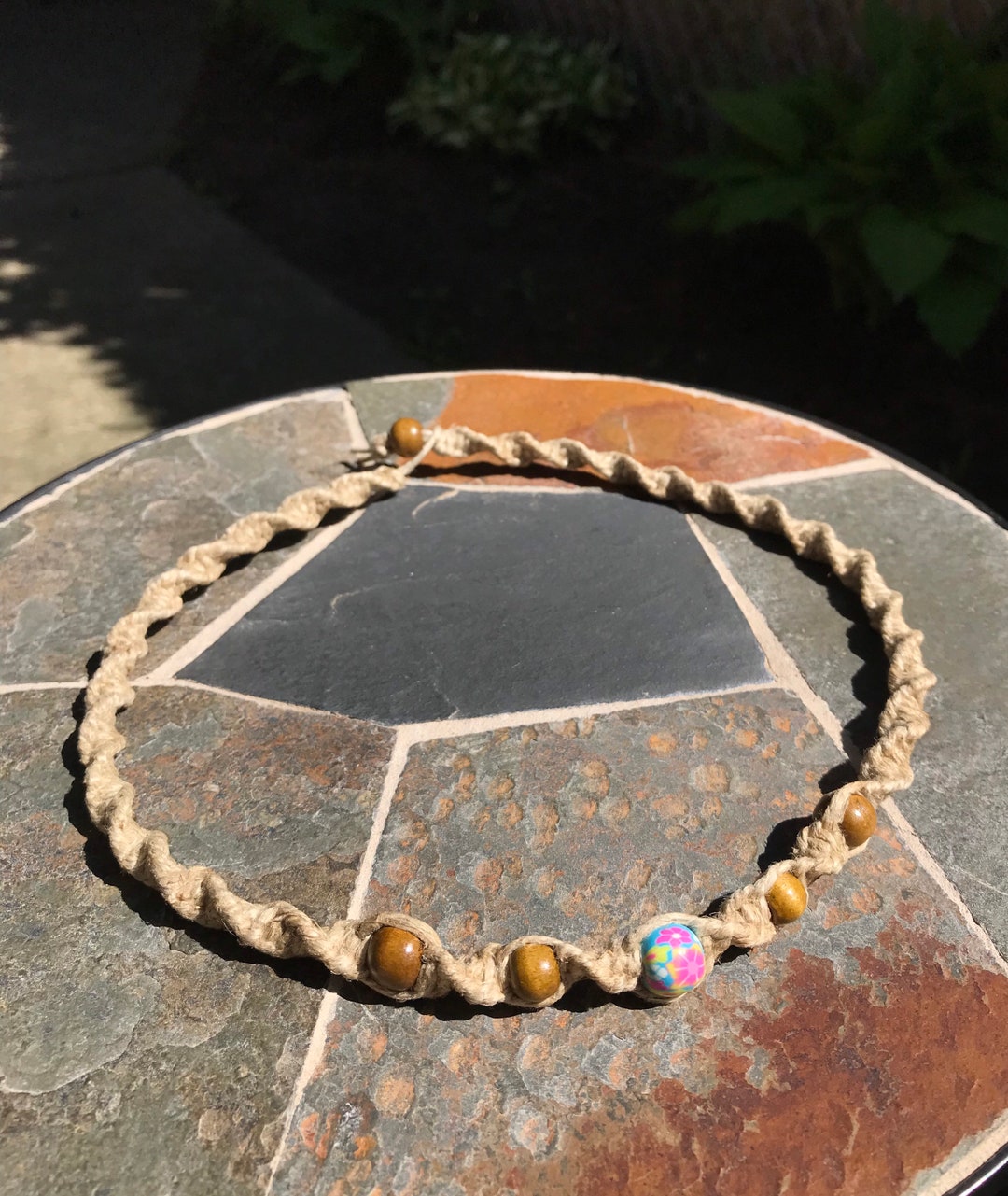 Hemp Necklace, Beaded Hemp Necklace, Hemp Jewelry, Hippie Necklace ...