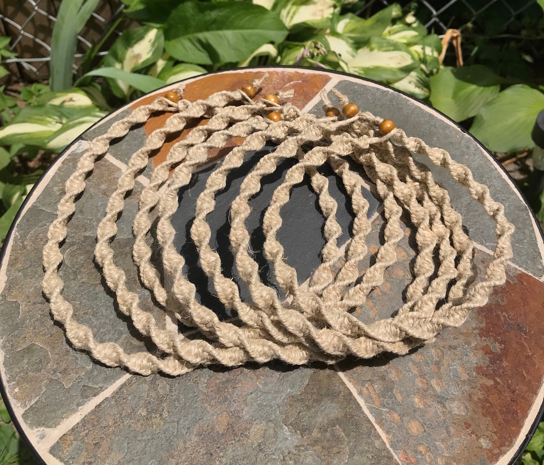 Hemp Necklace, Spiral Hemp Necklace, Plain Hemp Necklace, Hemp Jewelry ...