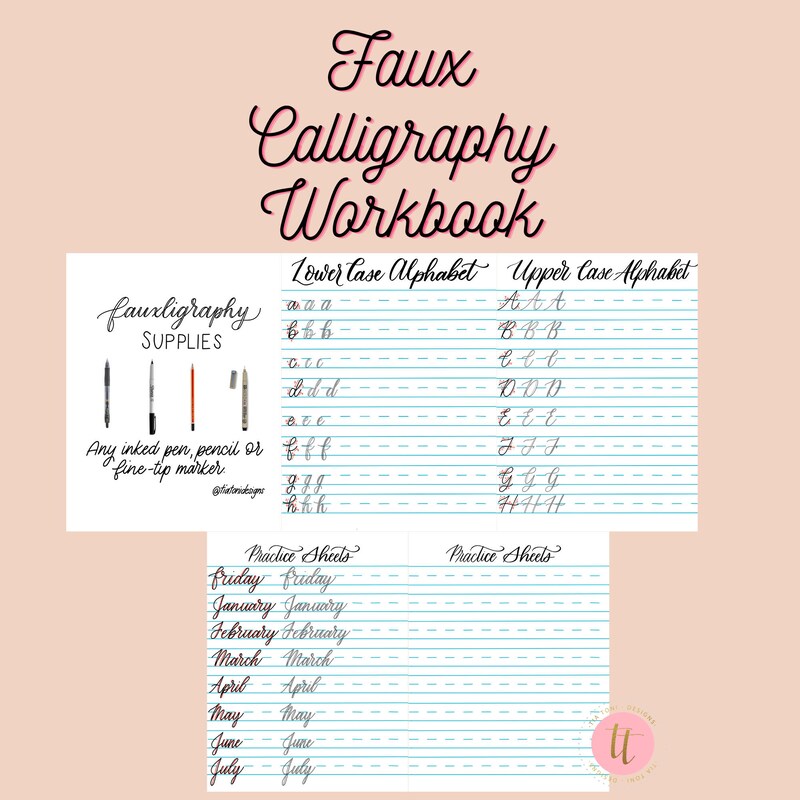 Faux Calligraphy - Etsy