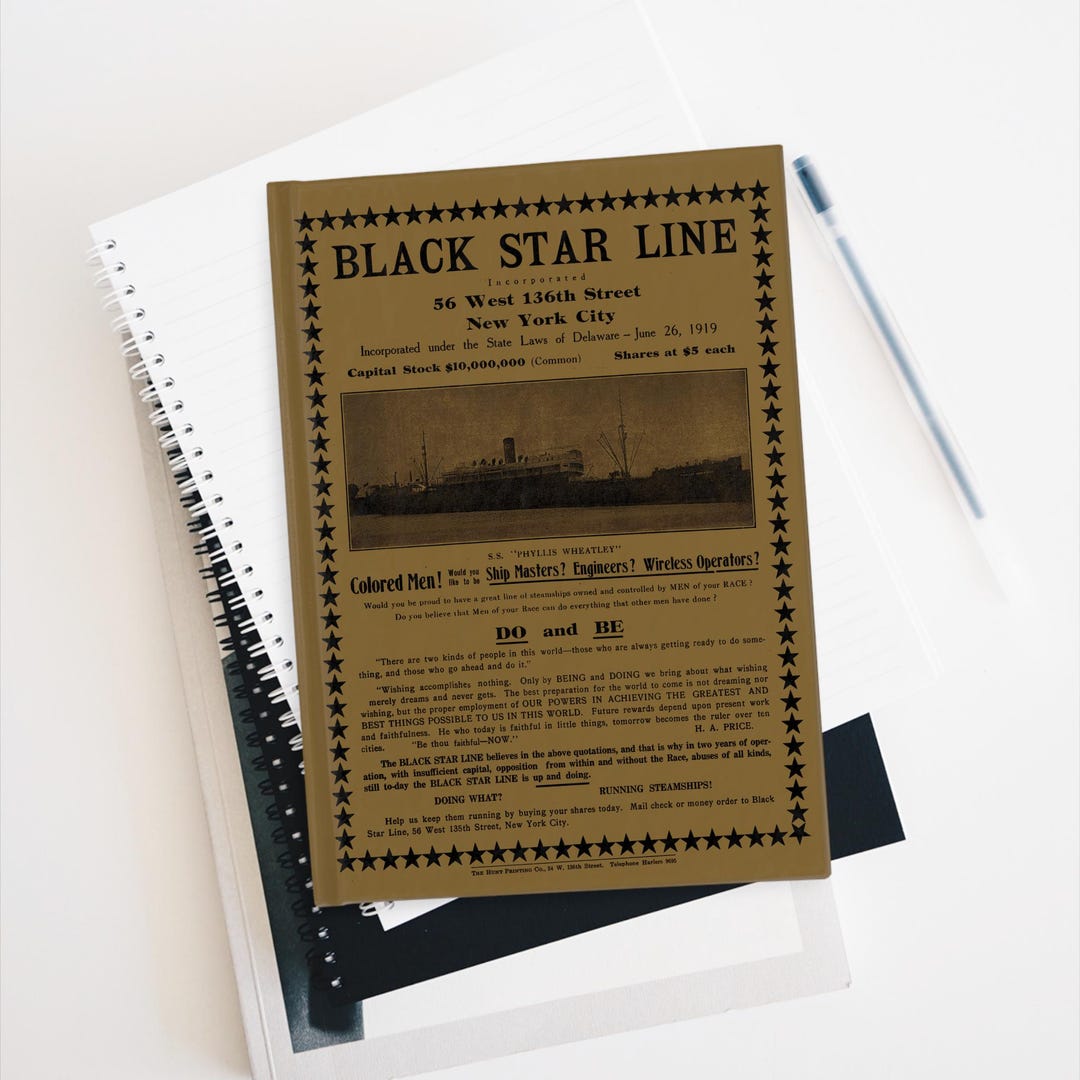 Marcus Garvey Journal – Black Star Line Notebook – Back to Africa ...